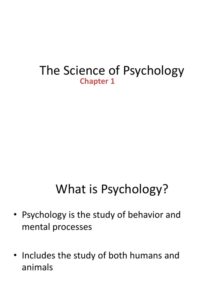 Chapter 1 The Science of Psychology PDF | PDF | Experiment | Psychology