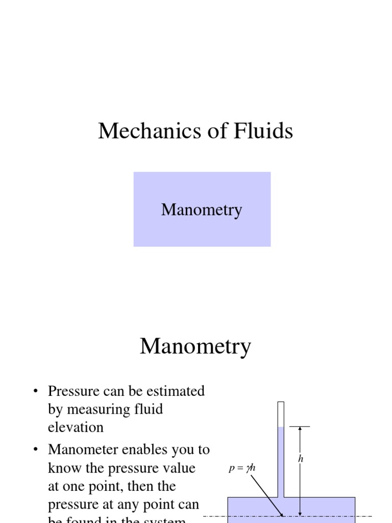 Ch3 B Manometry 1 | PDF