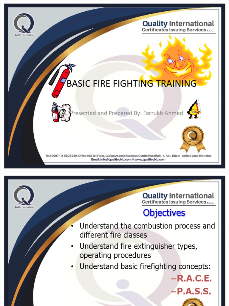 Basic Fire Fighting Training | PDF | Fires | Firefighting