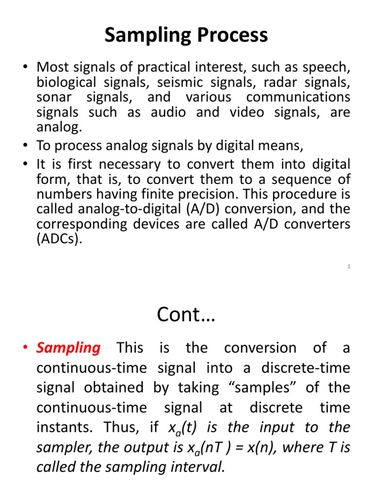 DSP Unit-I Part 2 Updated 20.7.2020 | PDF | Sampling (Signal Processing ...
