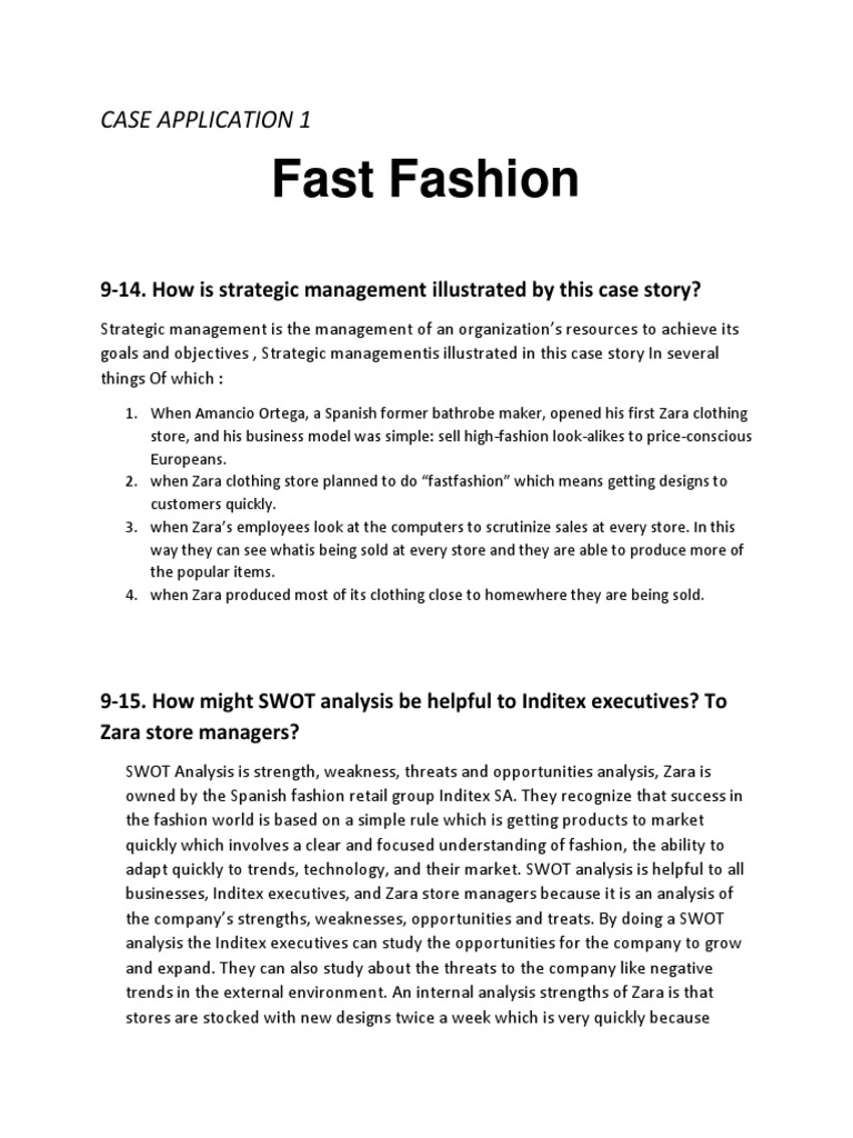 CASE APPLICATION 1 Final PDF | PDF | Competitive Advantage | Swot Analysis