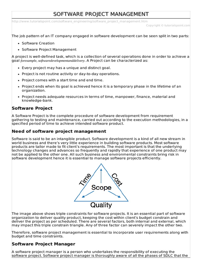 Software Project Management PDF | PDF