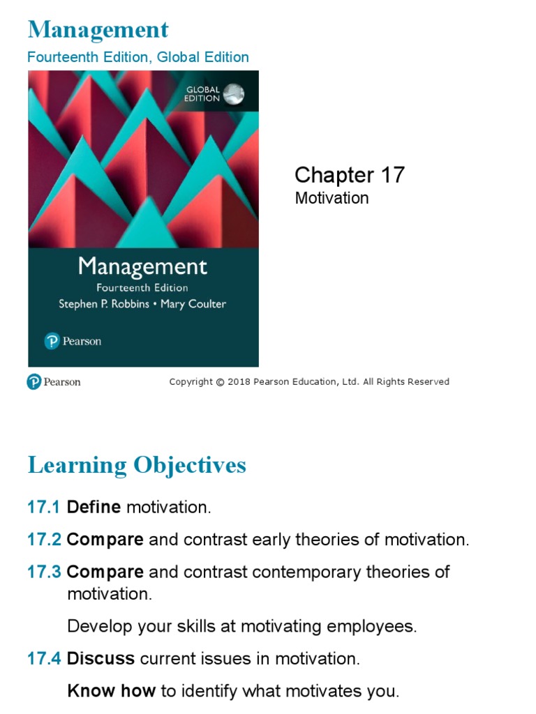 Management: Fourteenth Edition, Global Edition | PDF | Motivation ...