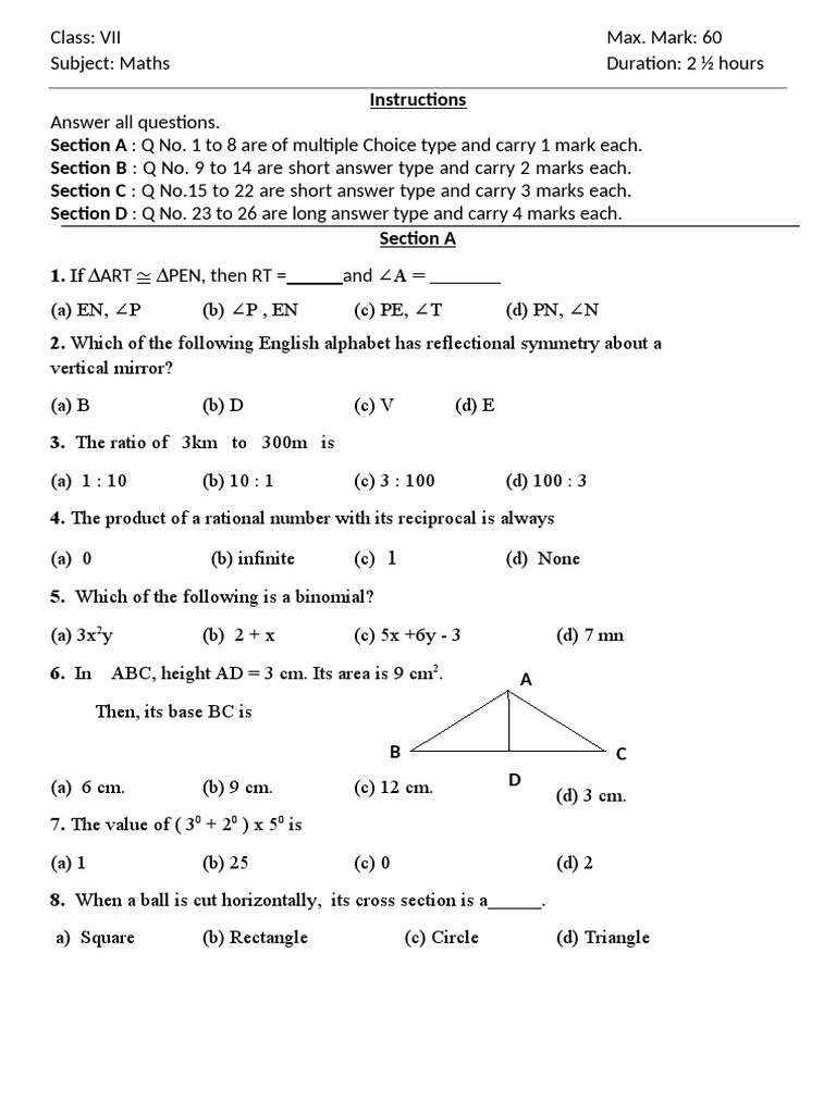 7 Maths | PDF | Rectangle | Elementary Geometry