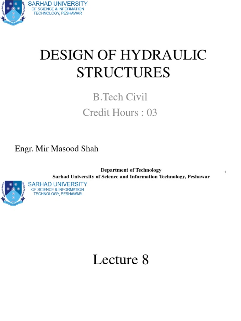Design of Hydraulic Structures Lecture 8 | PDF | Soil Mechanics | Force
