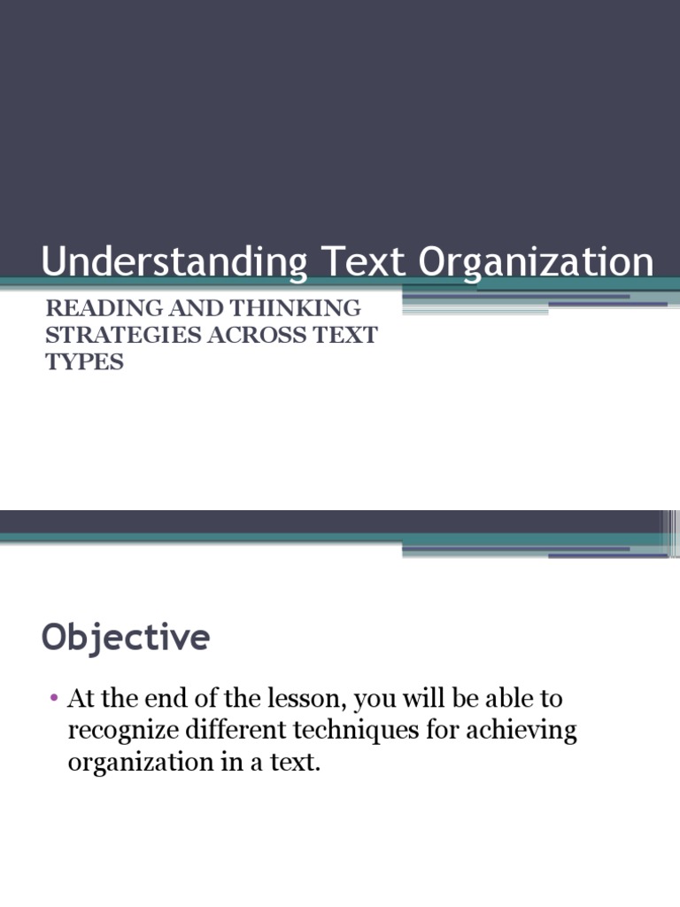 Understanding Text Organization: Reading and Thinking Strategies Across ...