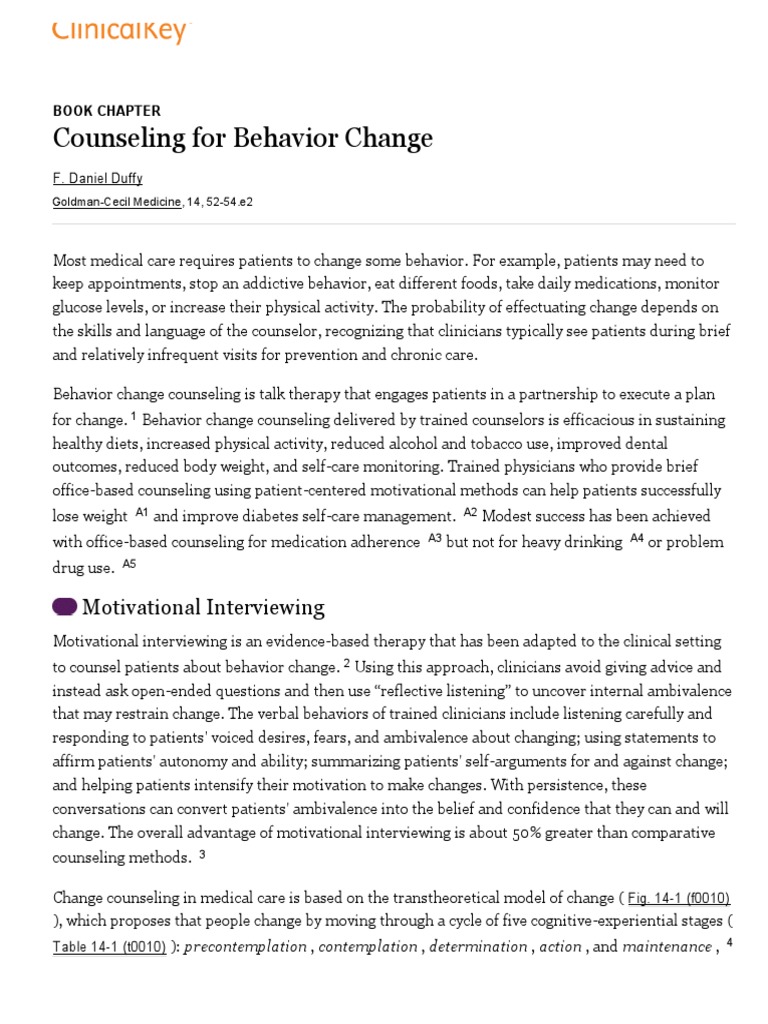 Behavior Change Model | PDF | Psychotherapy | Medicine