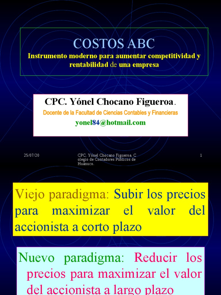 Costos Abc | PDF | Costo | Presupuesto