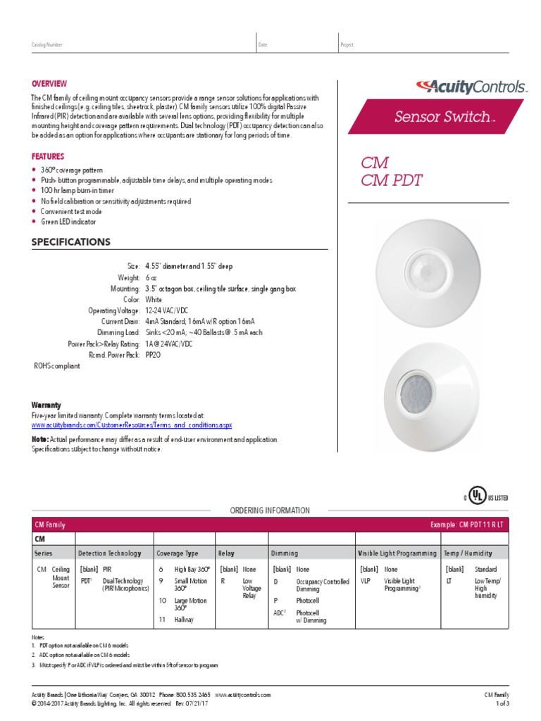 CM CM PDT: Specifications | PDF | Electrical Engineering | Manufactured ...