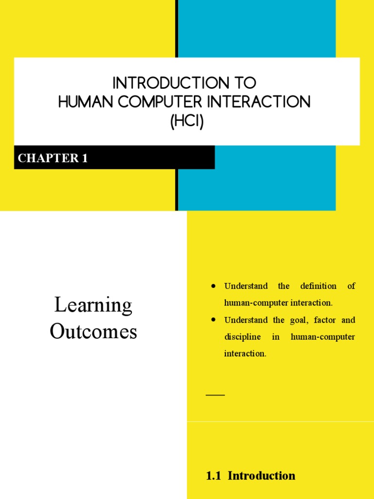 Topic 1 - Intro To HCI | PDF | Human–Computer Interaction | Usability