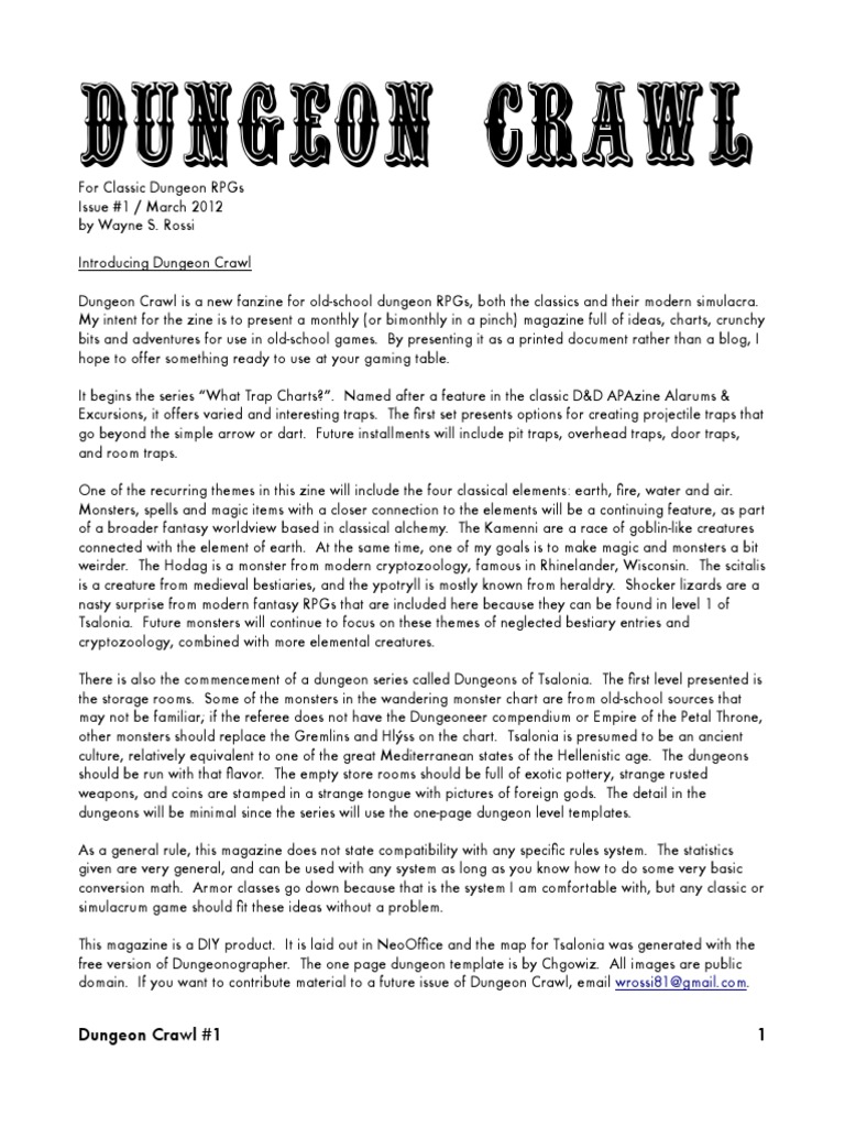 Dungeon Crawl #1 | PDF | Water | Nature