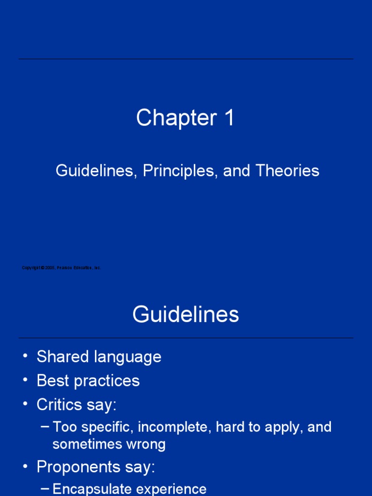 Guidelines, Principles, and Theories | PDF | Graphical User Interfaces | Conceptual Model