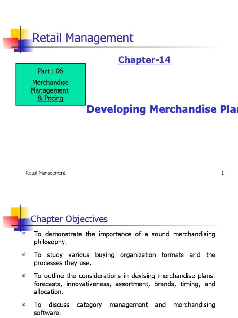 Merchandise Planning and Philosophy | PDF | Merchandising | Retail