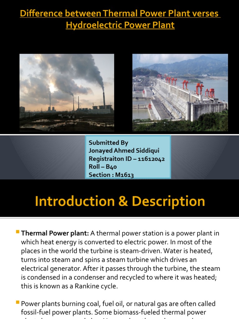 Thermal vs Hydroelectric Power Plants | PDF | Hydroelectricity | Fossil ...