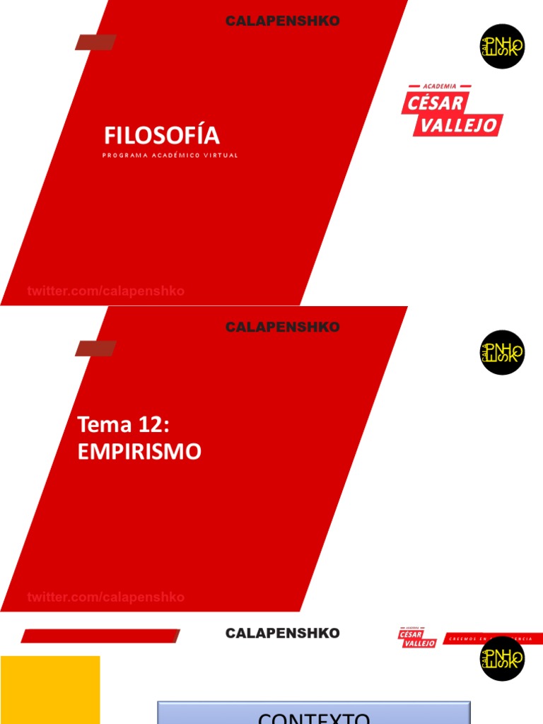 CALAPENSHKO-Anual Uni Semana 12 - Filosofía | PDF | John Locke | Empirismo