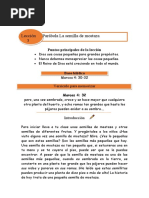 Hoja Actividades Parábola Semilla de Mostaza | PDF