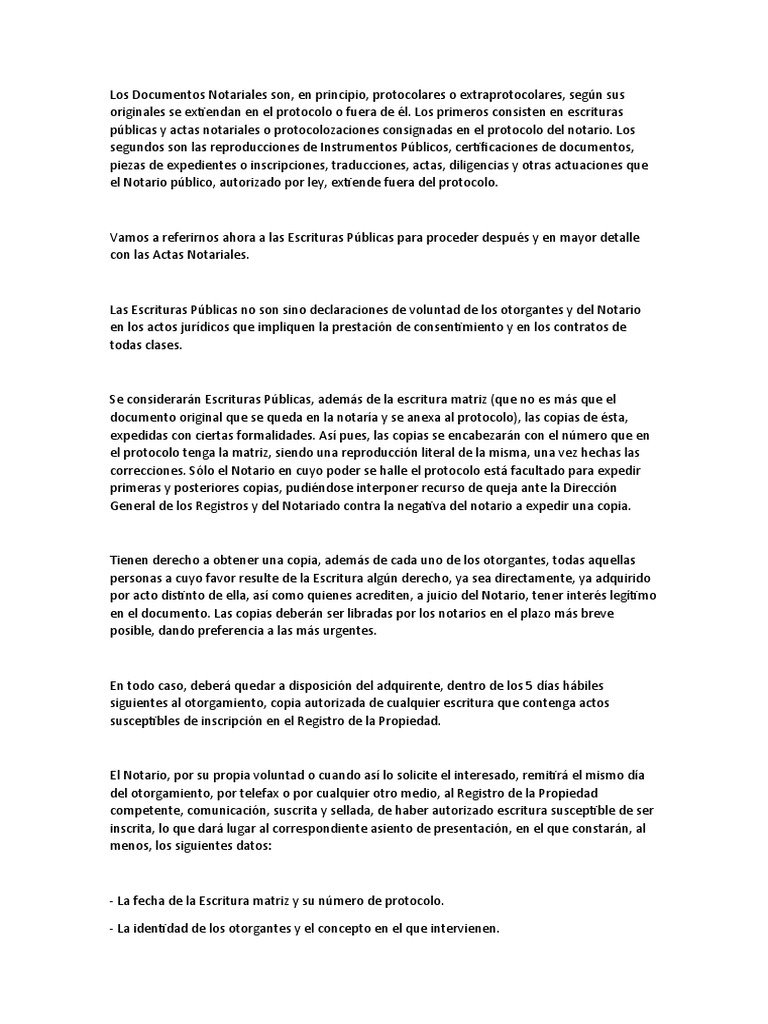 ¿Cuántas Clases de Documentos Notariales Existen | PDF | Ley común ...