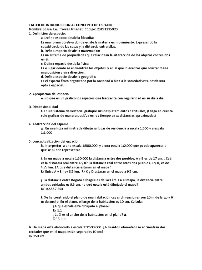Taller Espacio Pdf Mapa Espacio