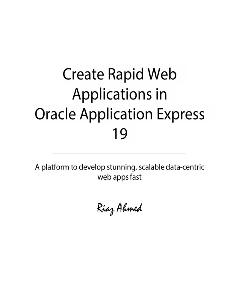 Oracle APEX 19 PDF | PDF | Responsive Web Design | Web Application