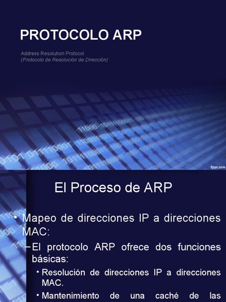 Protocolo Arp: Address Resolution Protocol | PDF | Protocolos de ...