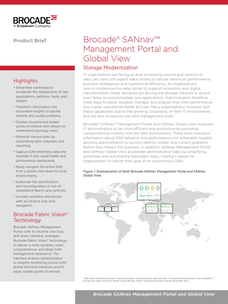 Brocade® Sannav™ Management Portal and Global View: Product Brief | PDF ...