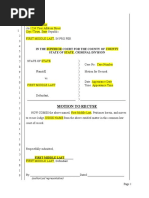 Motion To Recuse A Judge Template | PDF | Judicial Disqualification | Judge