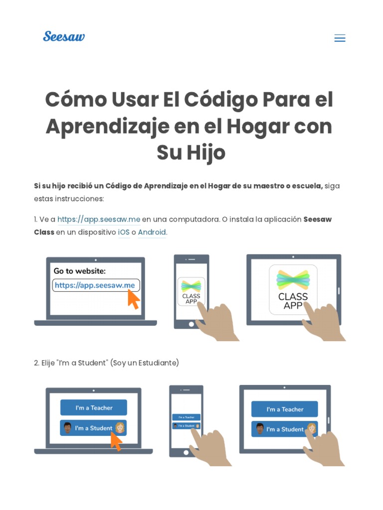Usar Seesaw: Guía para Padres | PDF | Crecimiento personal y ...