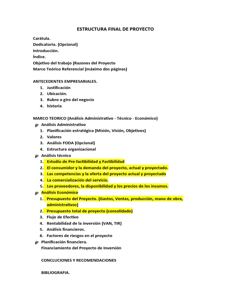 Estructura Final de Proyecto | PDF