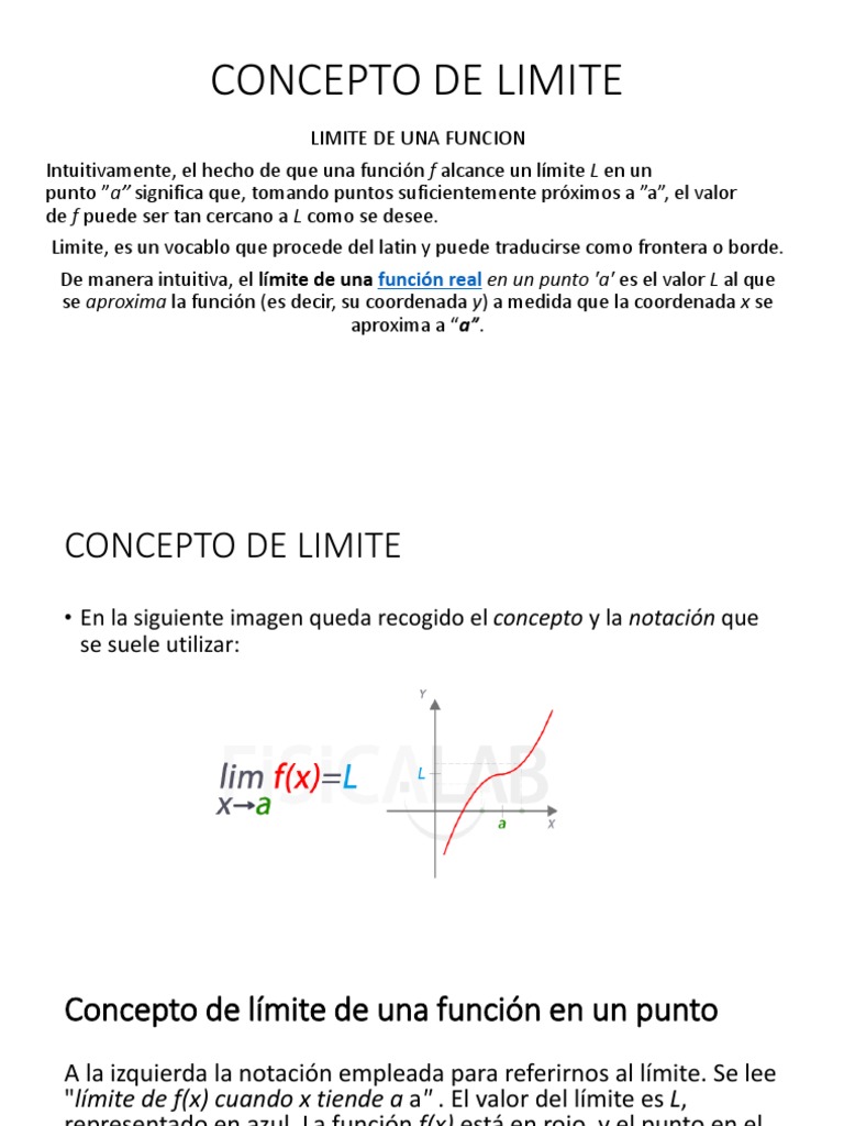 Definición y Concepto de Límite Matemático | PDF | Límite (Matemáticas ...