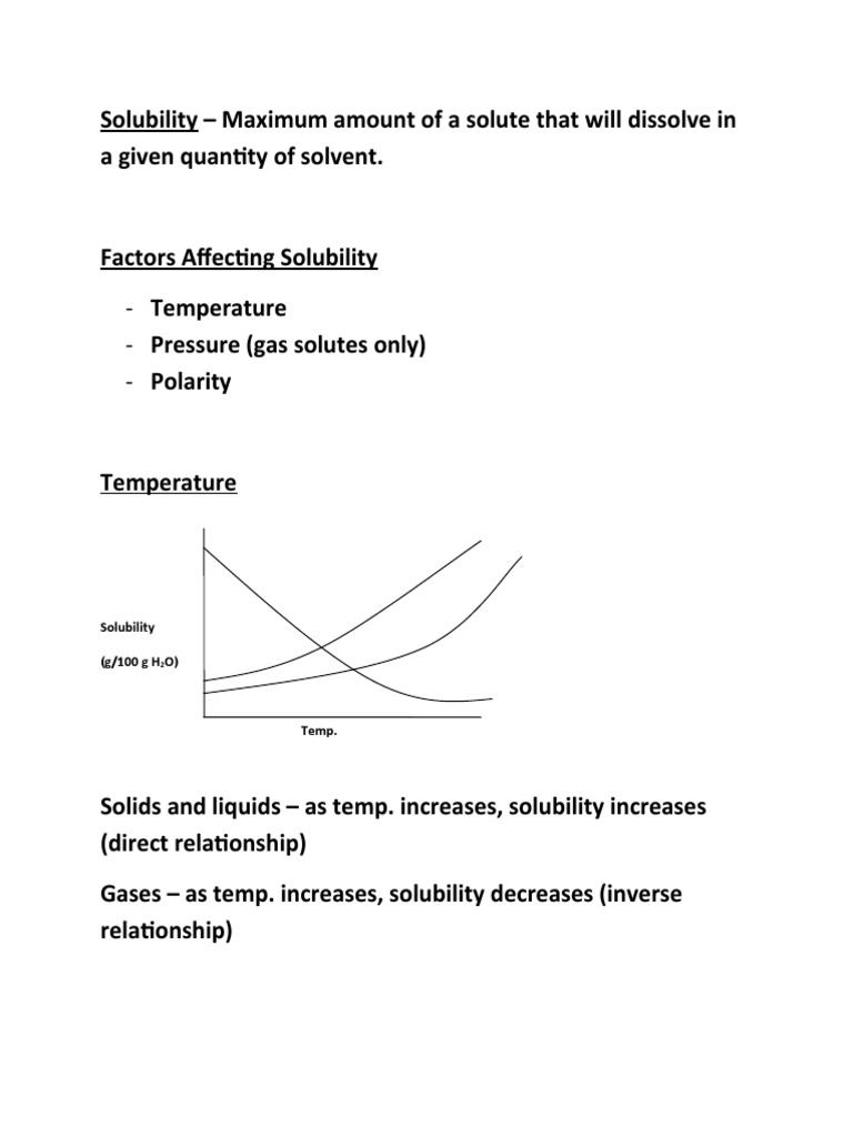 Solubility Notes | PDF