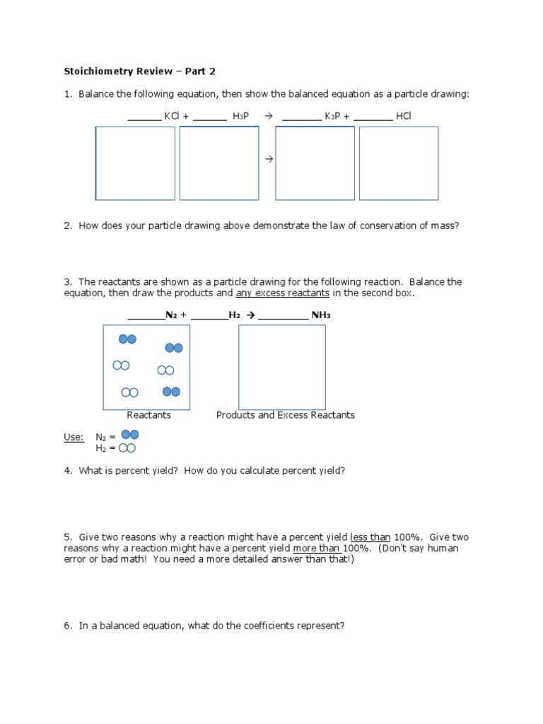 Stoichiometry Review Part 2 | PDF