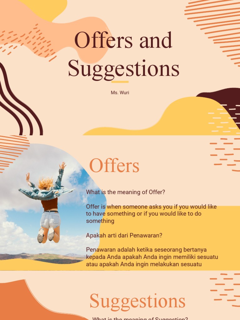 Offers and Suggestions Guide | PDF | Career & Growth | Language Arts ...