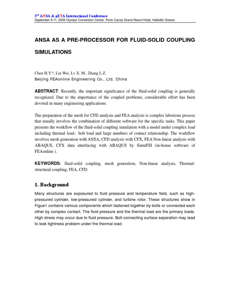Ansa As A Pre-Processor For Fluid-Solid Coupling Simulations | PDF | Finite Element Method ...