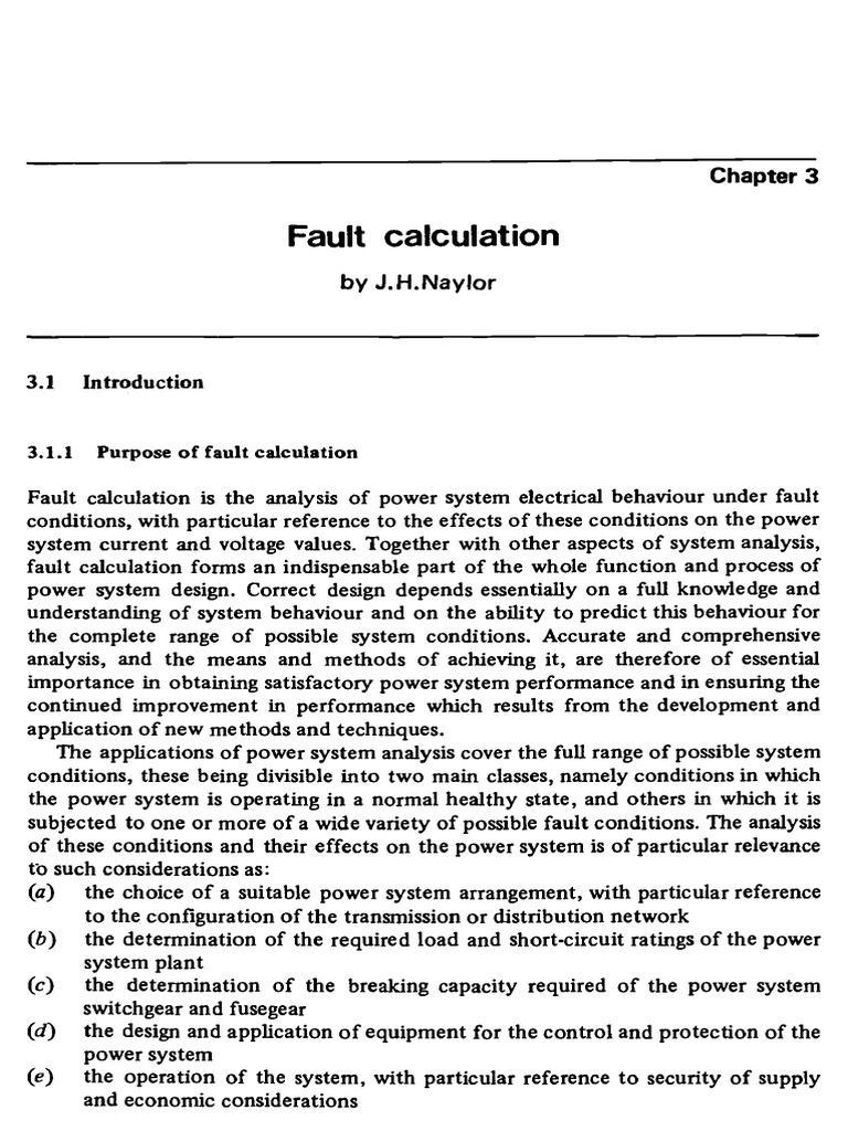 Fault Calculation PDF | PDF | Electrical Impedance | Network Analysis ...