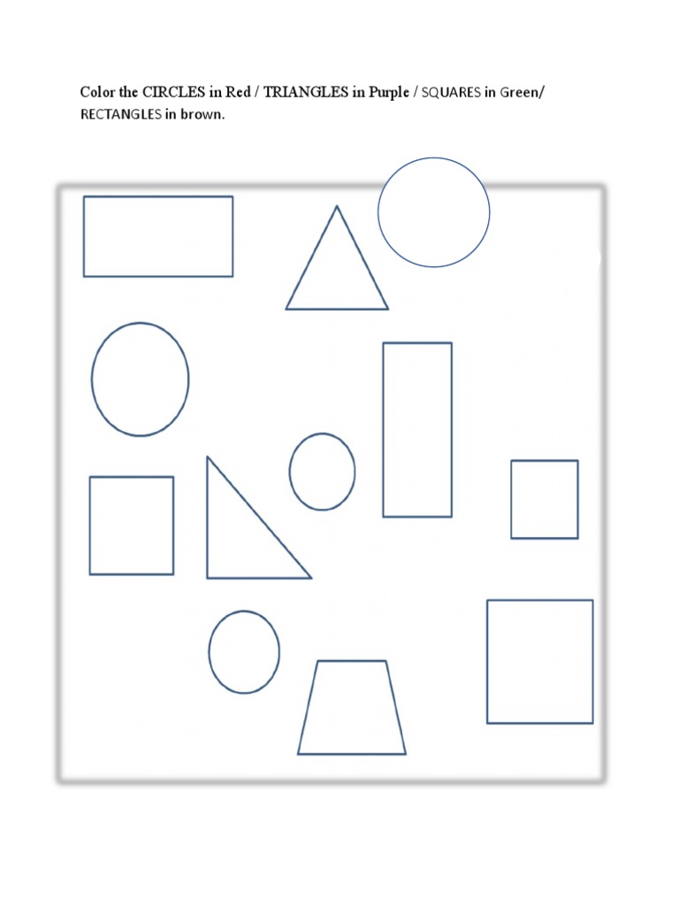Colour The Shapes | PDF