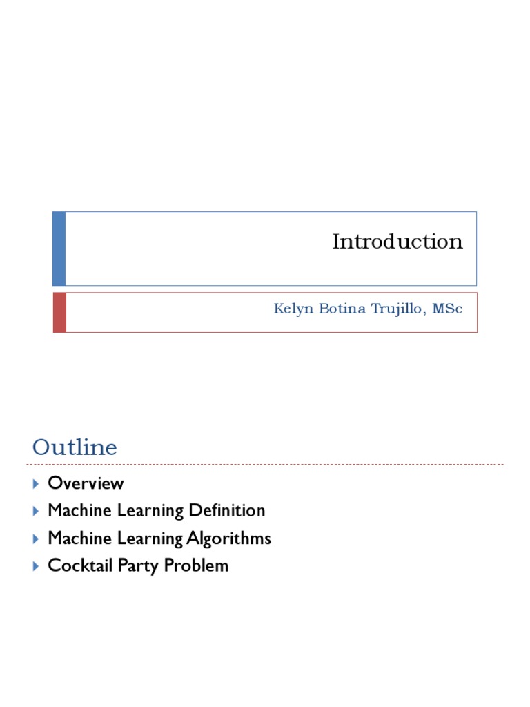 Introduction ML PDF | PDF | Machine Learning | Artificial Intelligence