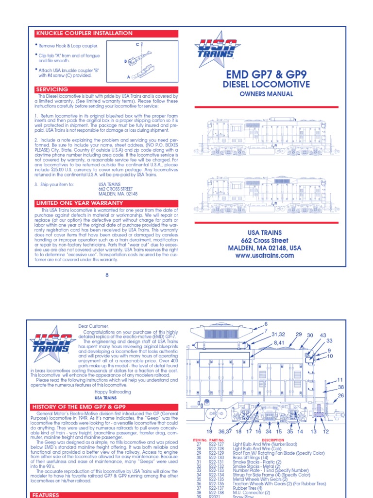 Emd Gp7 & Gp9: Diesel Locomotive | PDF | Locomotives | Manufactured Goods