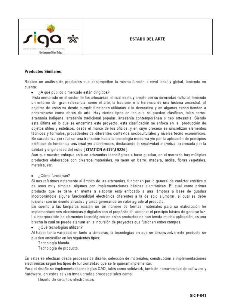 Estado Del Arte | PDF | Bombilla incandescente | Diseño