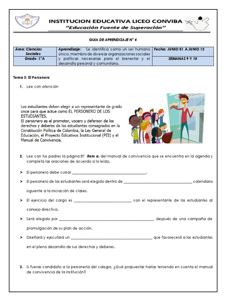 Sociales Grado Primero | PDF | Enseñando y aprendiendo | Estudiantes