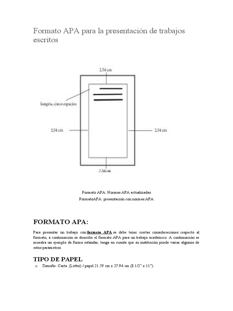 Formato APA para La Presentación de Trabajos Escritos | PDF | Estilo apa | Escritura