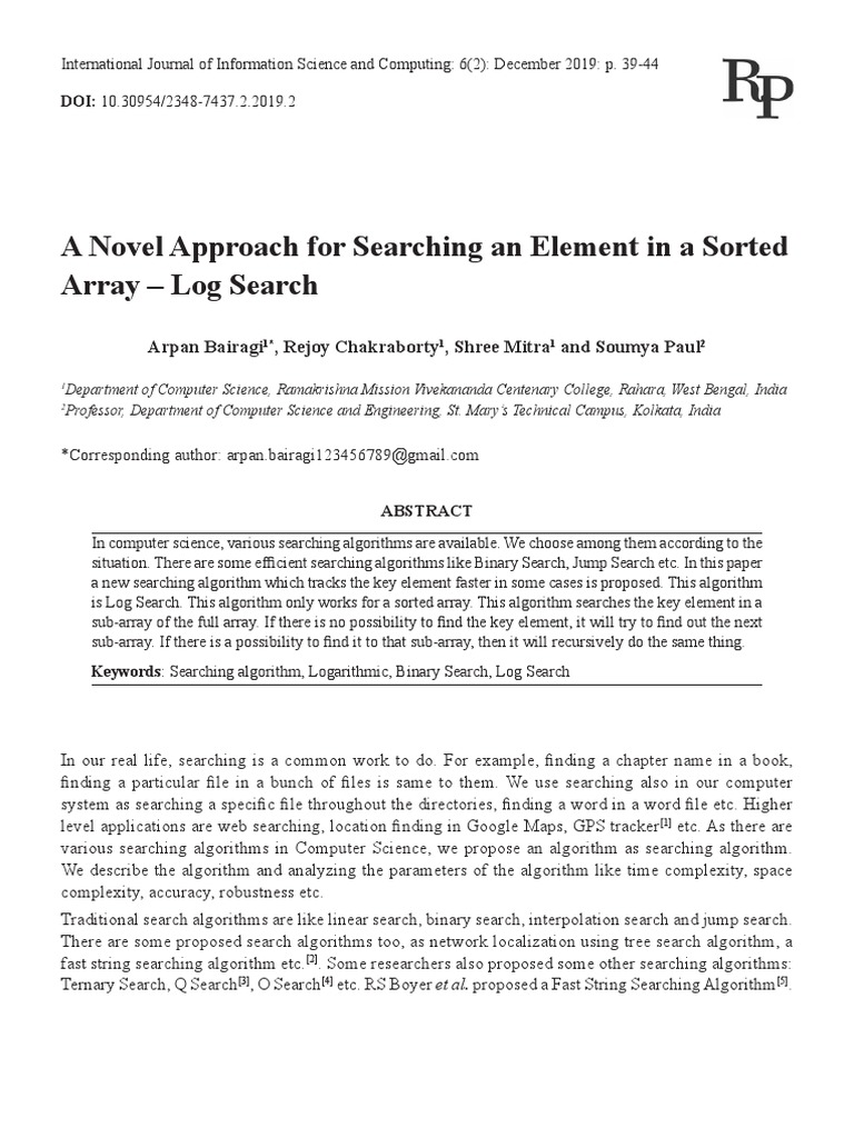IJICv6n2b PDF | PDF | Array Data Structure | Mathematical Concepts