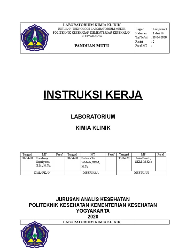 Dokumen Level 3. Instruksi Kerja Revisi | PDF | Sains & Matematika