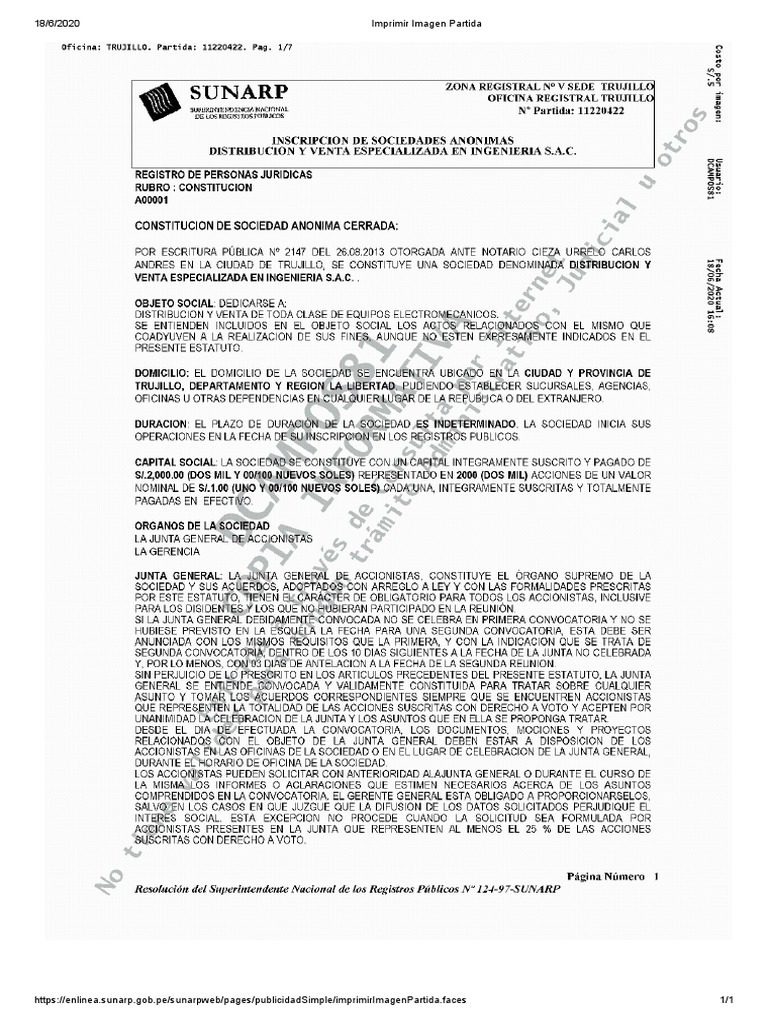 Ficha Sunarp PDF | PDF