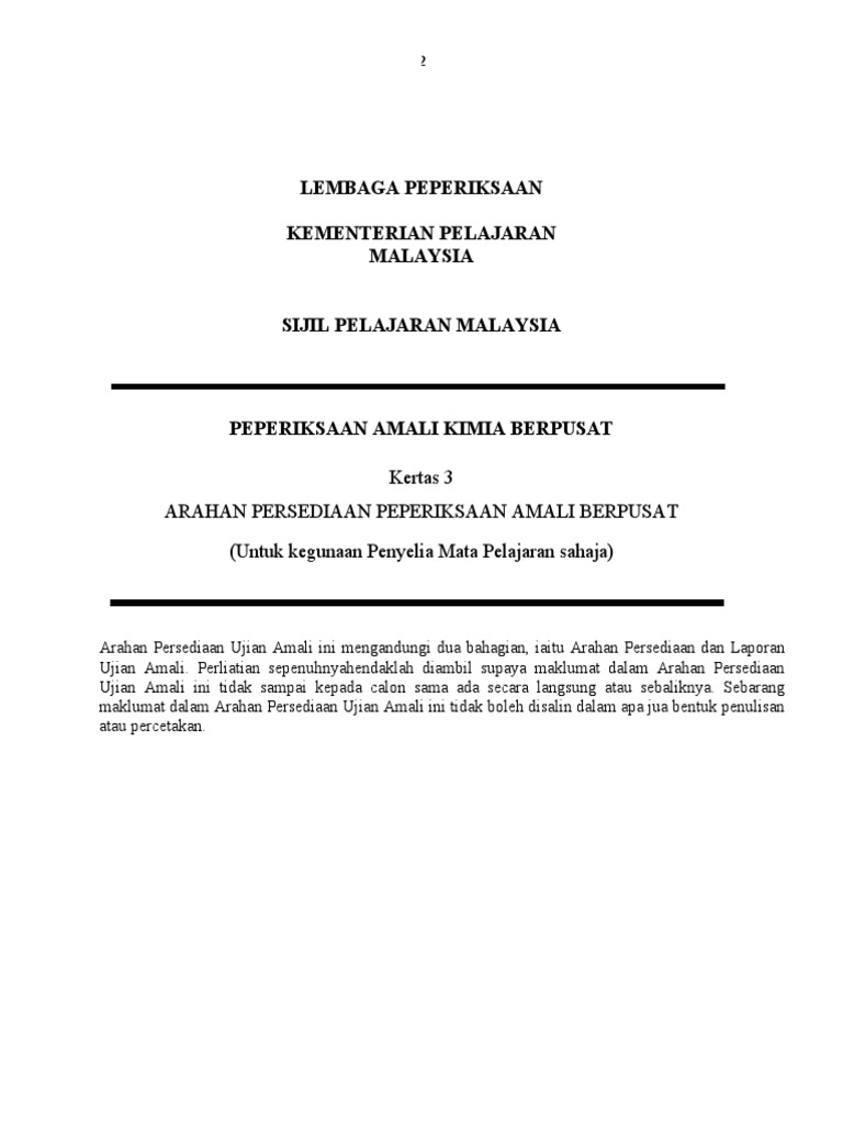 Instrumen Contoh Soalan Amali | PDF | Sains & Matematika