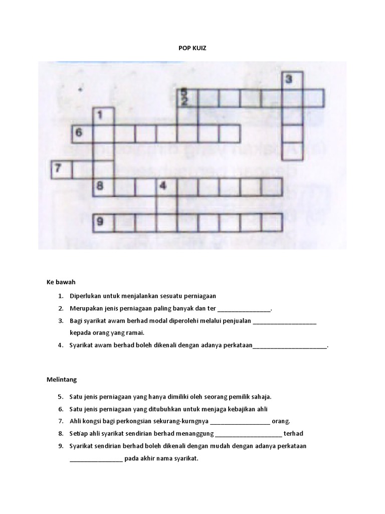 POP KUIZ Bab 4 | PDF