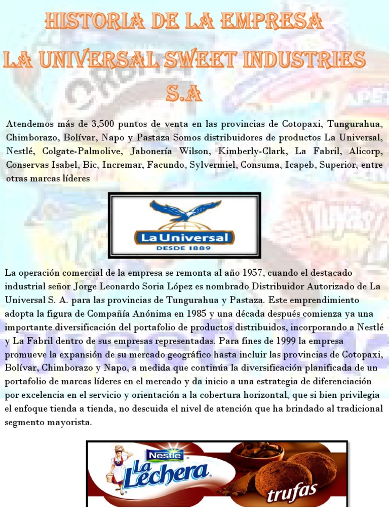 La Universal Sweet Industries S.A | PDF | Logística | Business