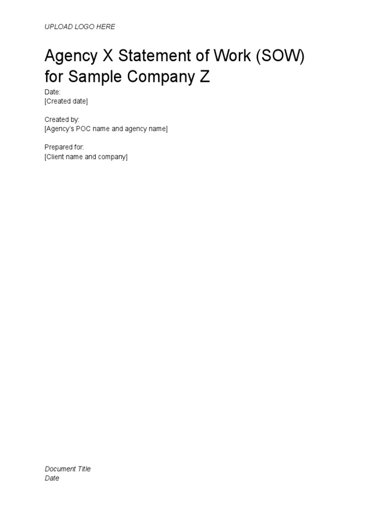 Agency Statement of Work (SOW) Template | PDF | Business | Communication