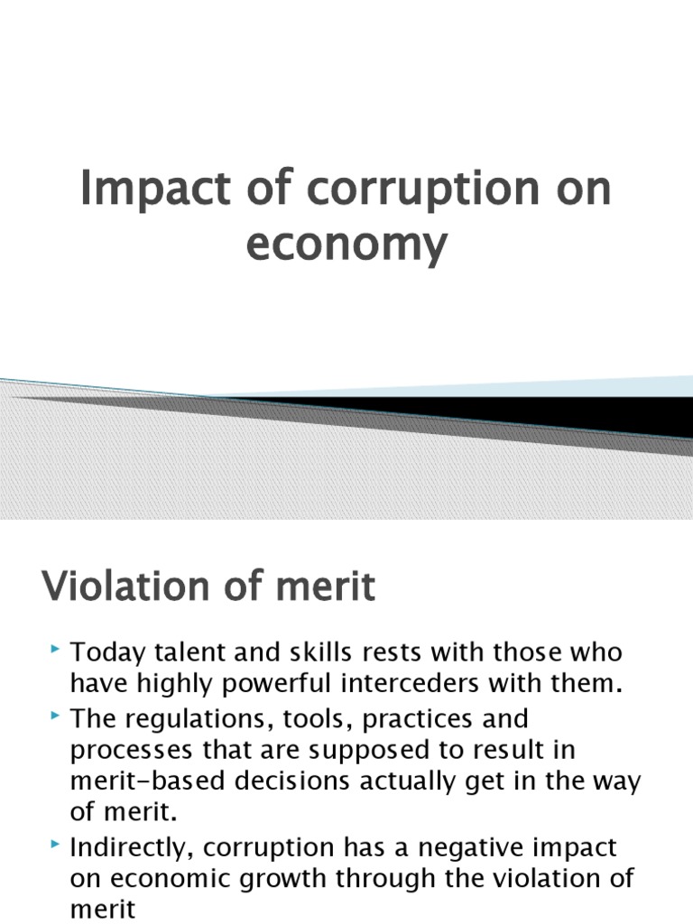 Impact of Corruption On Economy | PDF