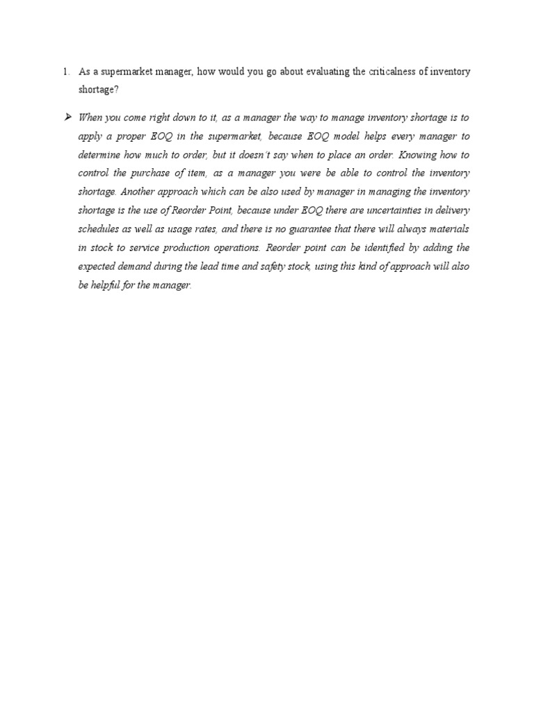 Inventory Shortage | PDF | Career & Growth | Finance & Money Management