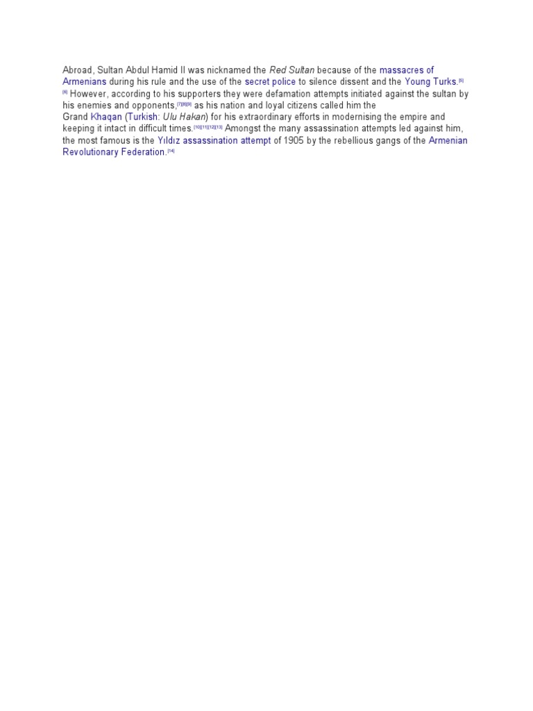 Abdul Hamid Family Tree - 1 | PDF